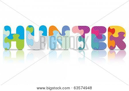 HUNTER Written Vector & Photo (Free Trial) | Bigstock