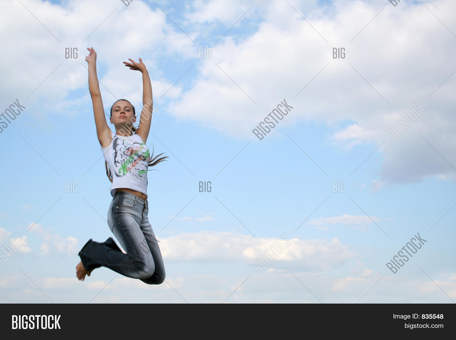 Jumping Girl Image & Photo (Free Trial) | Bigstock