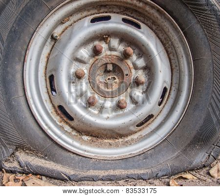 Deflated Damaged Tyre Image & Photo (Free Trial) | Bigstock
