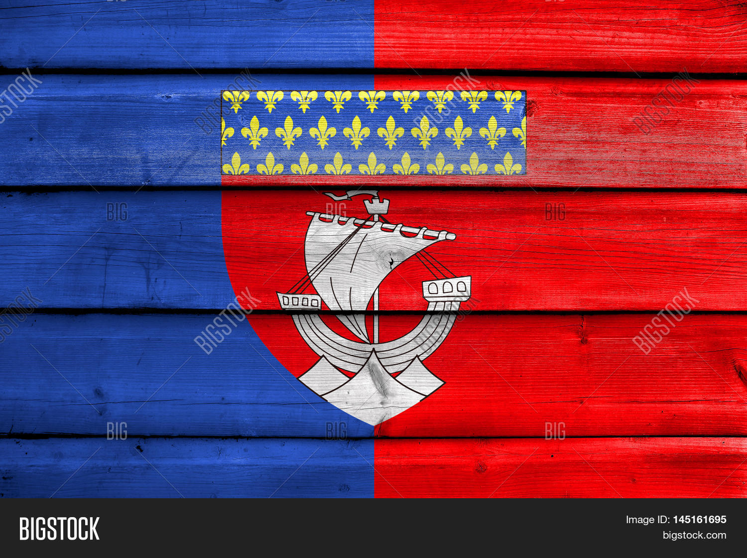 Flag Paris Coat Arms ( Image & Photo (Free Trial) | Bigstock