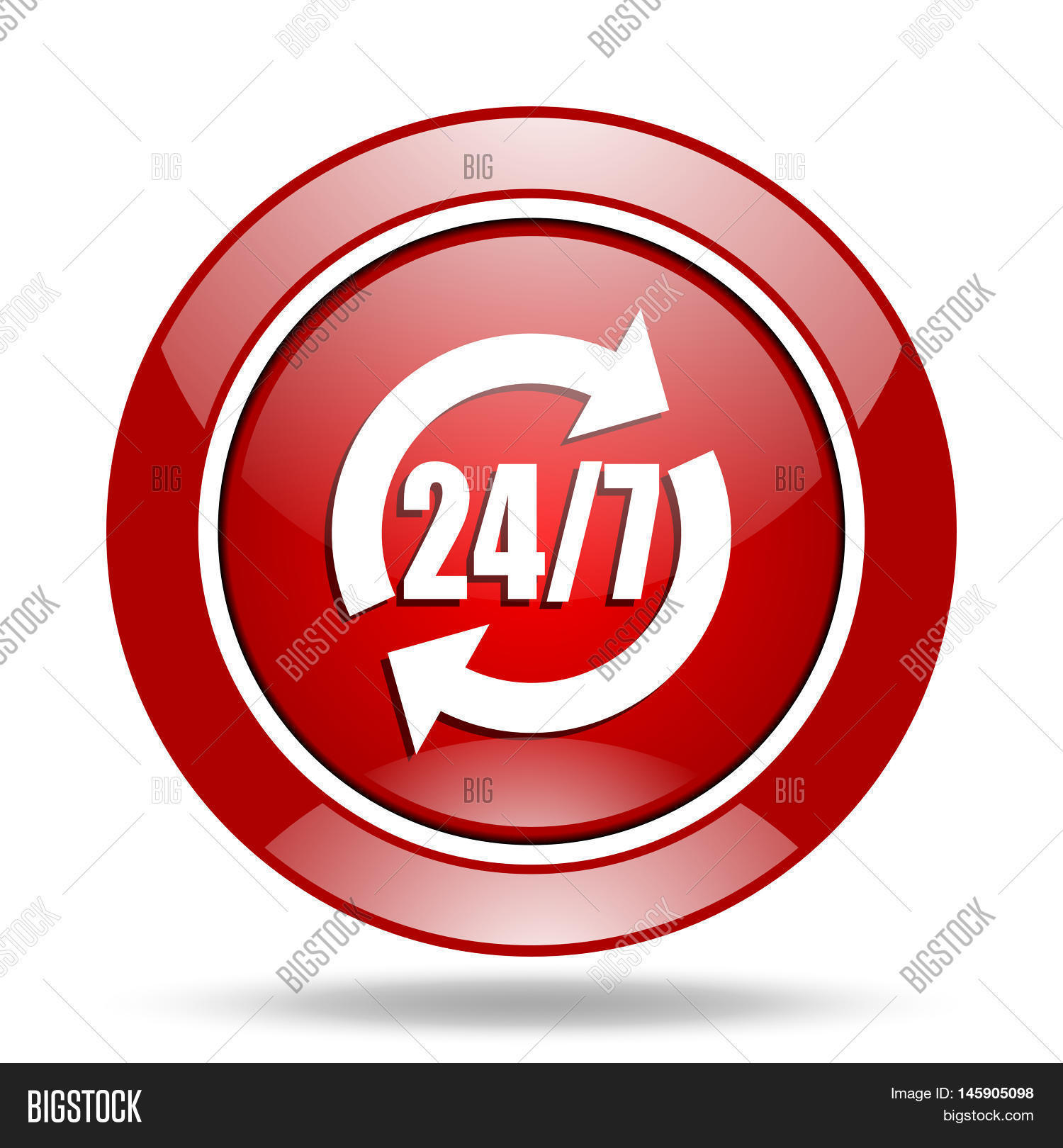 Service Round Glossy Image & Photo (Free Trial) | Bigstock