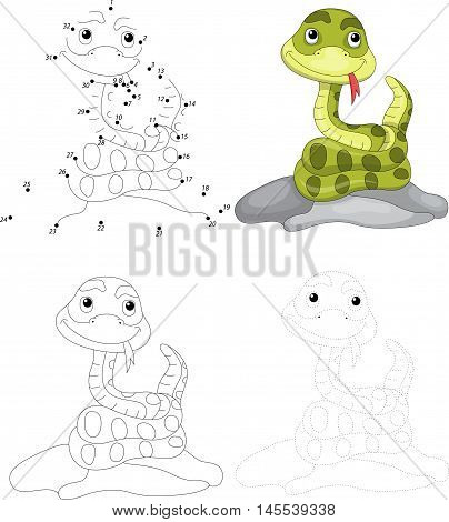Cartoon Snake. Dot Vector & Photo (Free Trial) | Bigstock