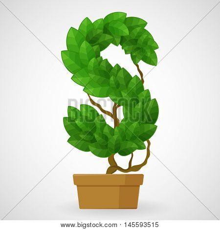 Letter S. Tree Pot. Vector & Photo (Free Trial) | Bigstock