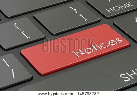Notices Button Red Key Image & Photo (Free Trial) | Bigstock