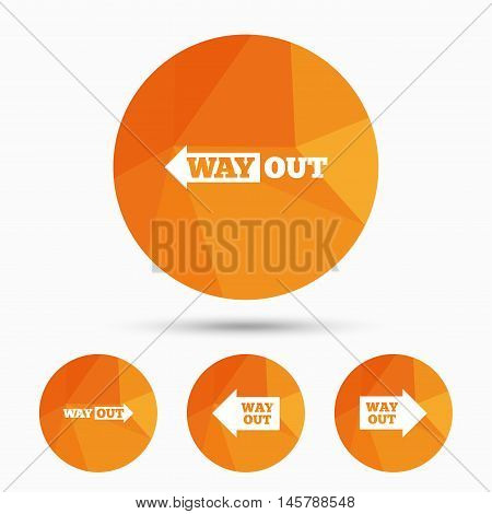 Way Out Icons. Left Vector & Photo (Free Trial) | Bigstock