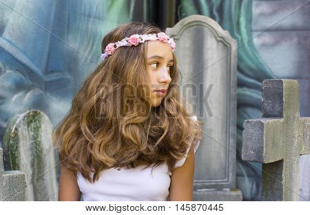 Little Girl Cemetery Image & Photo (Free Trial) | Bigstock