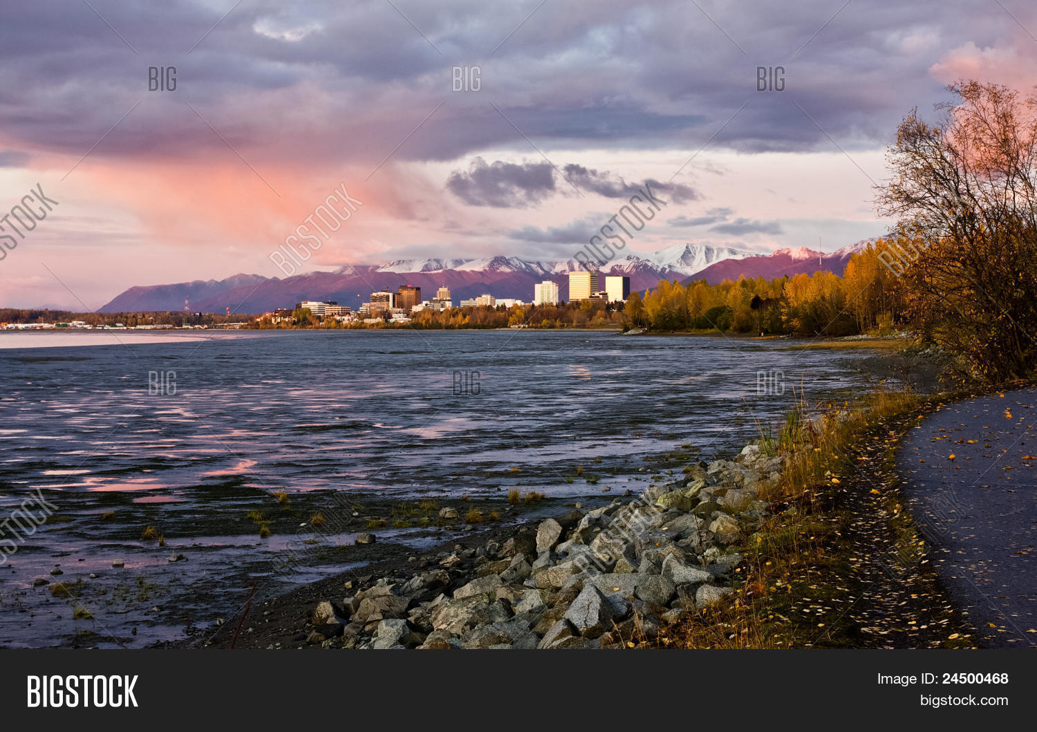 Sunset Over Anchorage Image & Photo (Free Trial) | Bigstock