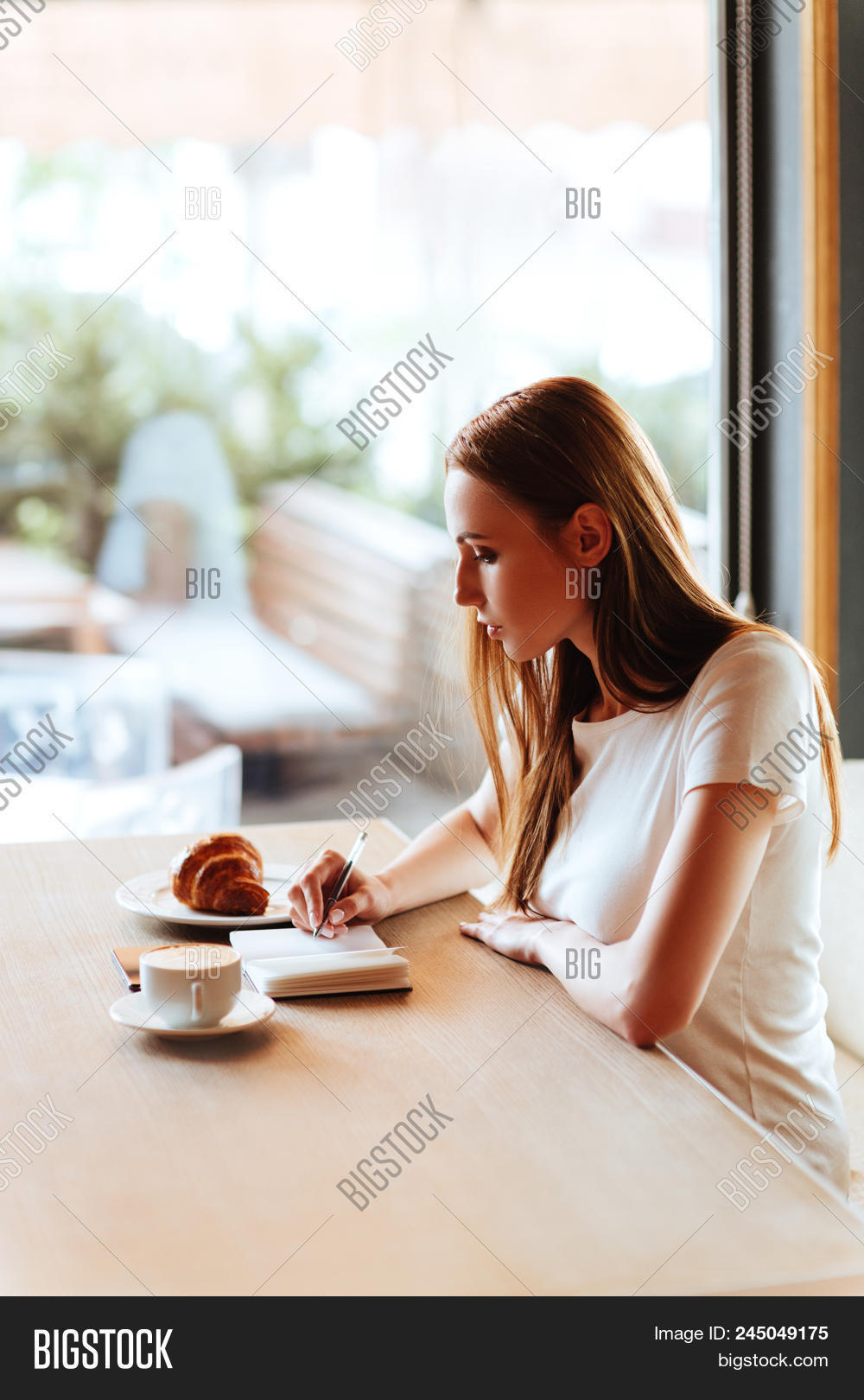 Beautiful Girl Cafe Image & Photo (Free Trial) | Bigstock