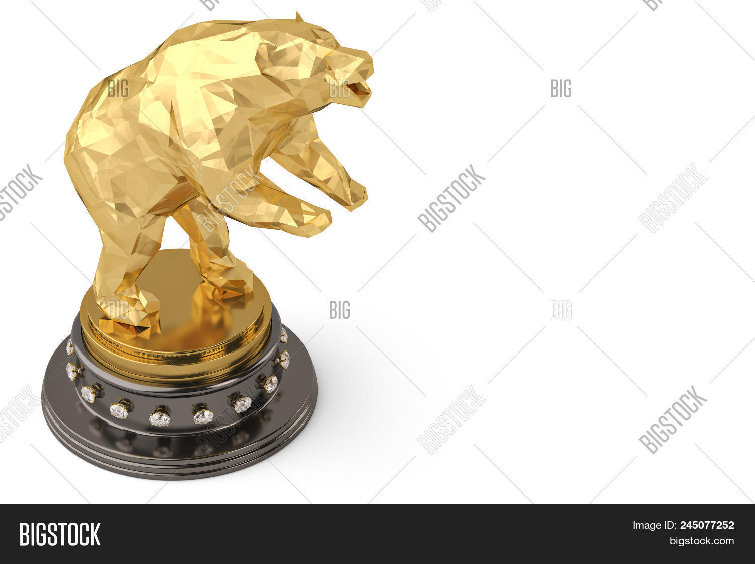 Golden Bear Trophy On Image & Photo (Free Trial) | Bigstock