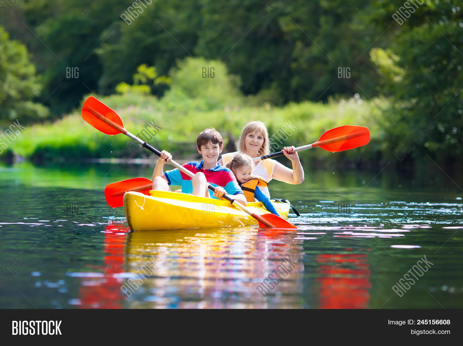 Child Paddle On Kayak Image & Photo (Free Trial) | Bigstock