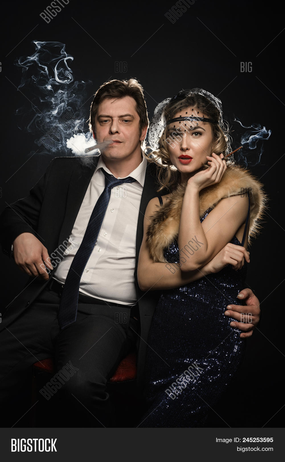 Couple Smoker Glamour Image & Photo (Free Trial) | Bigstock