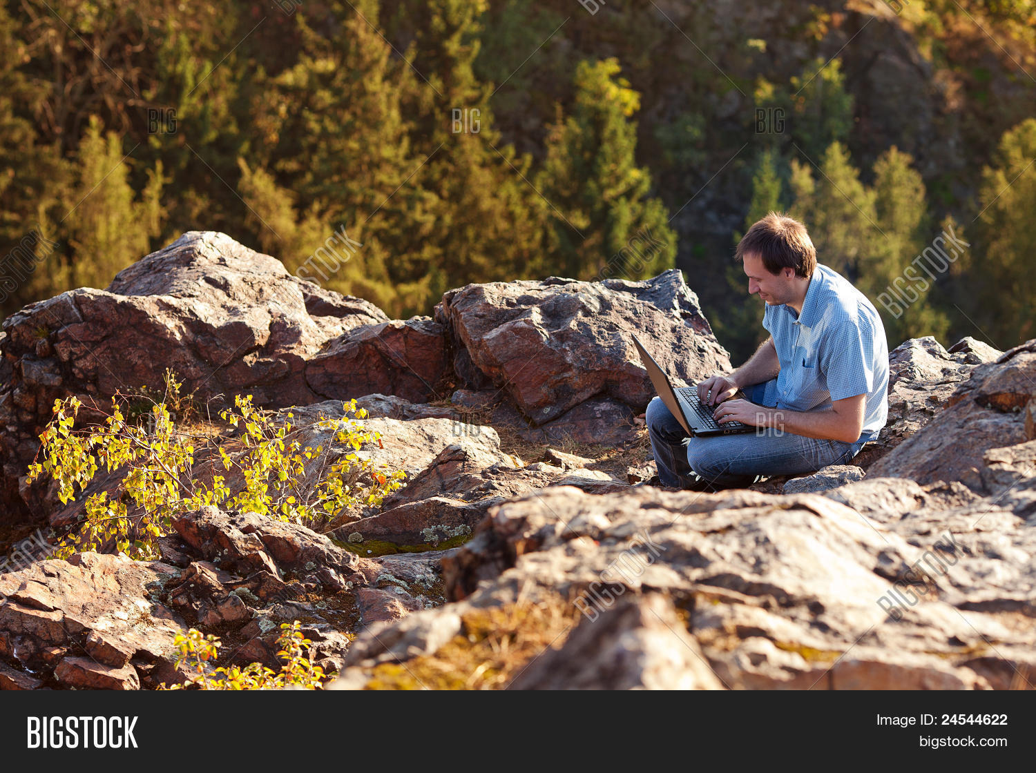 Young Man Using Laptop Image & Photo (Free Trial) | Bigstock