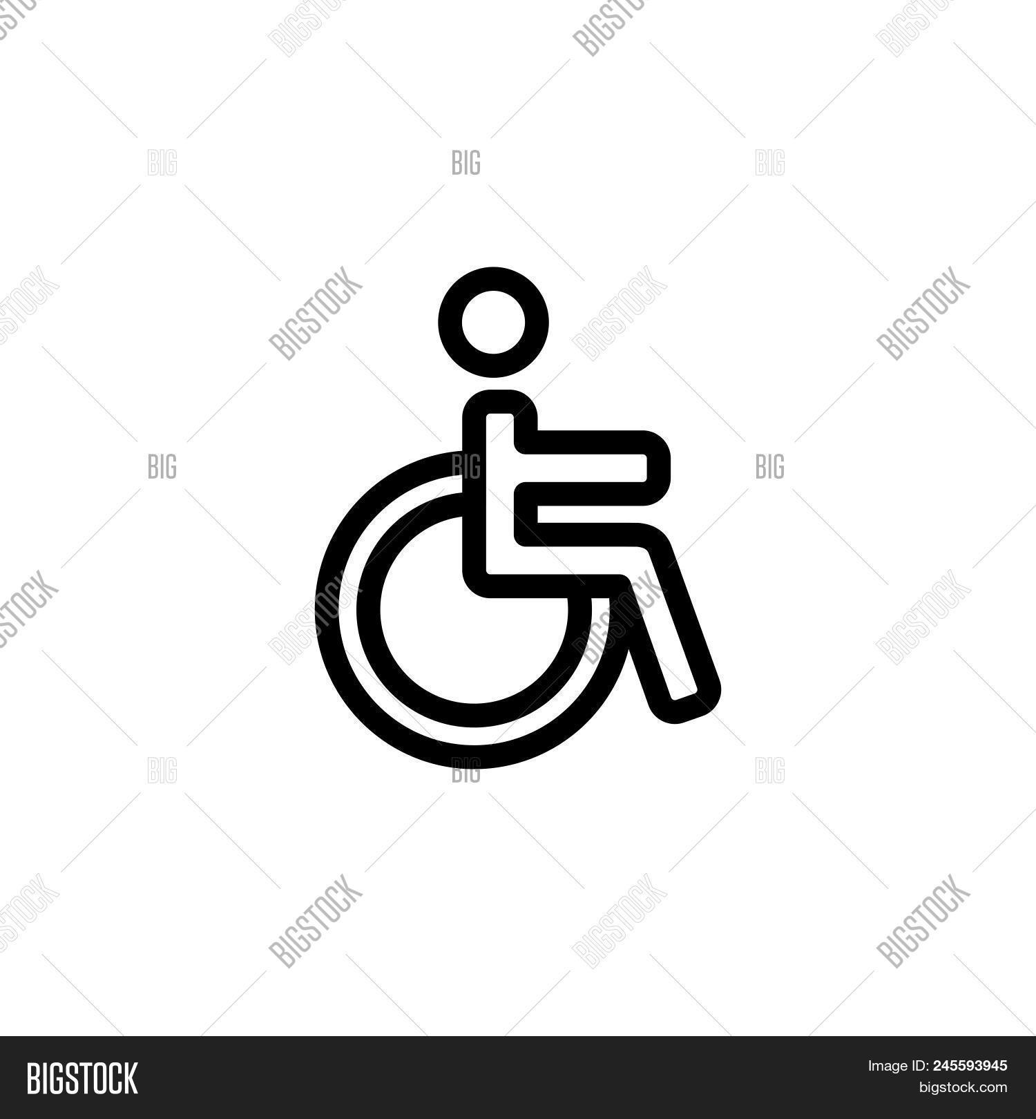 Disabled Vector Icon Vector & Photo (Free Trial) | Bigstock