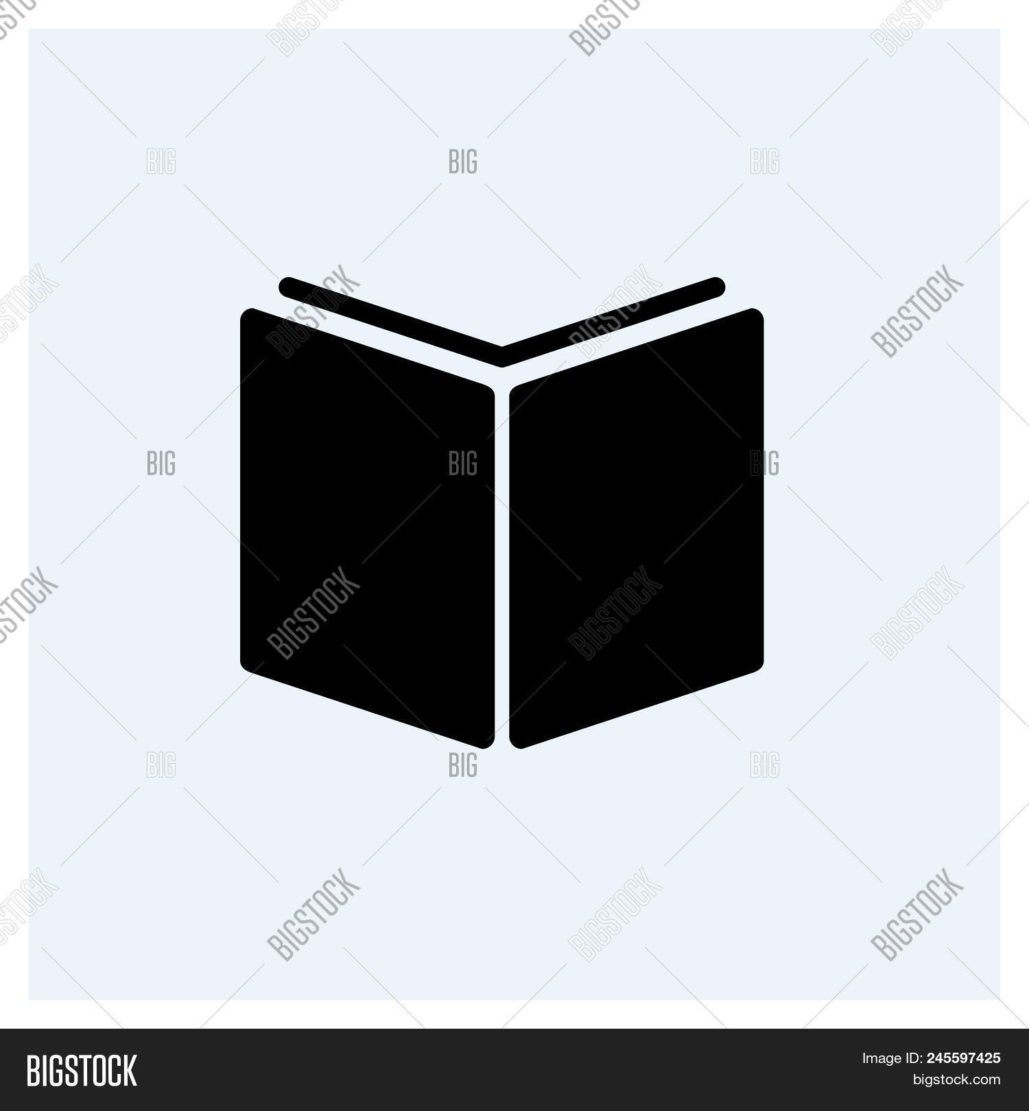 Open Book Icon Vector Vector & Photo (Free Trial) | Bigstock