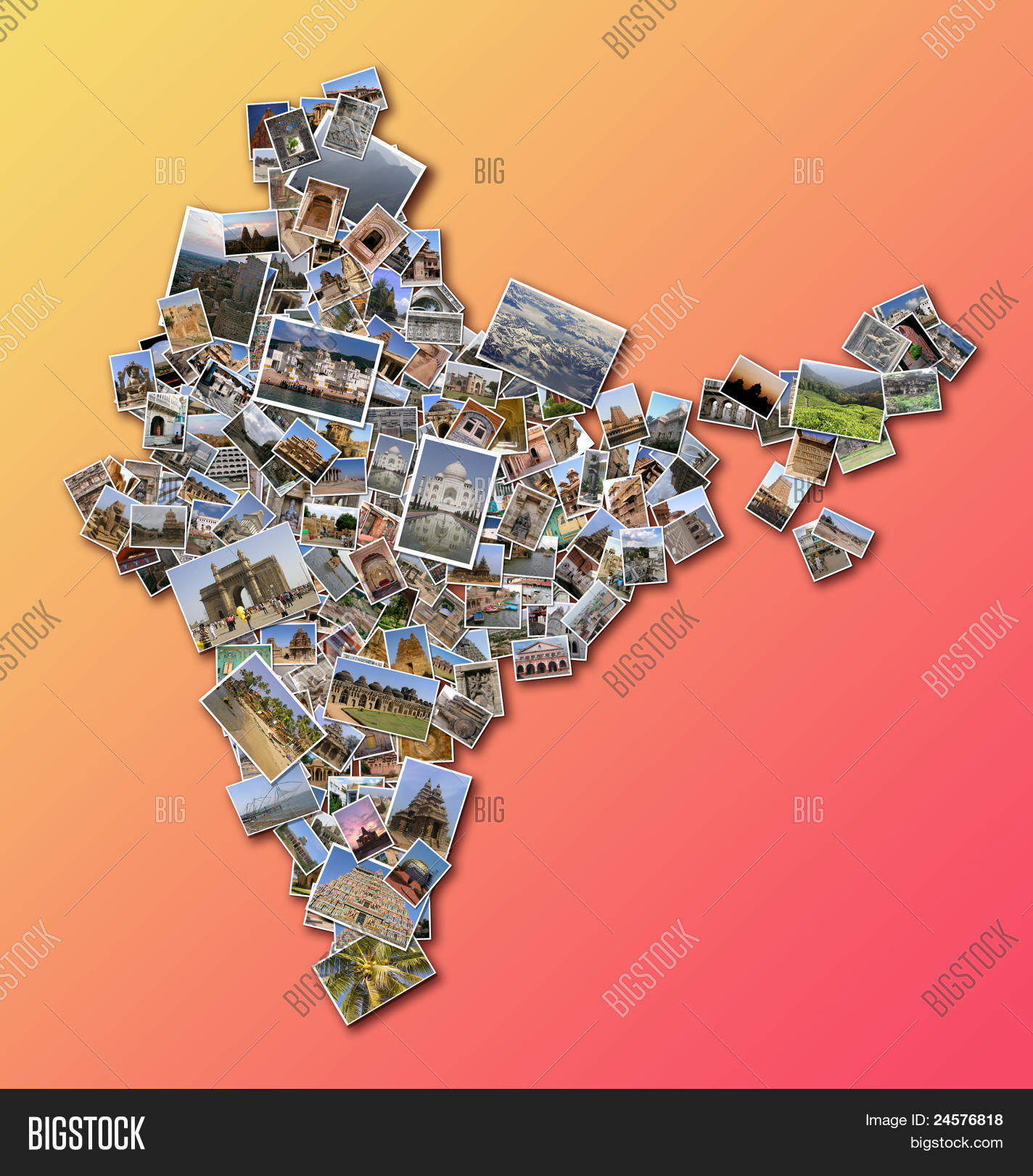 Collage India Map Image & Photo (Free Trial) | Bigstock