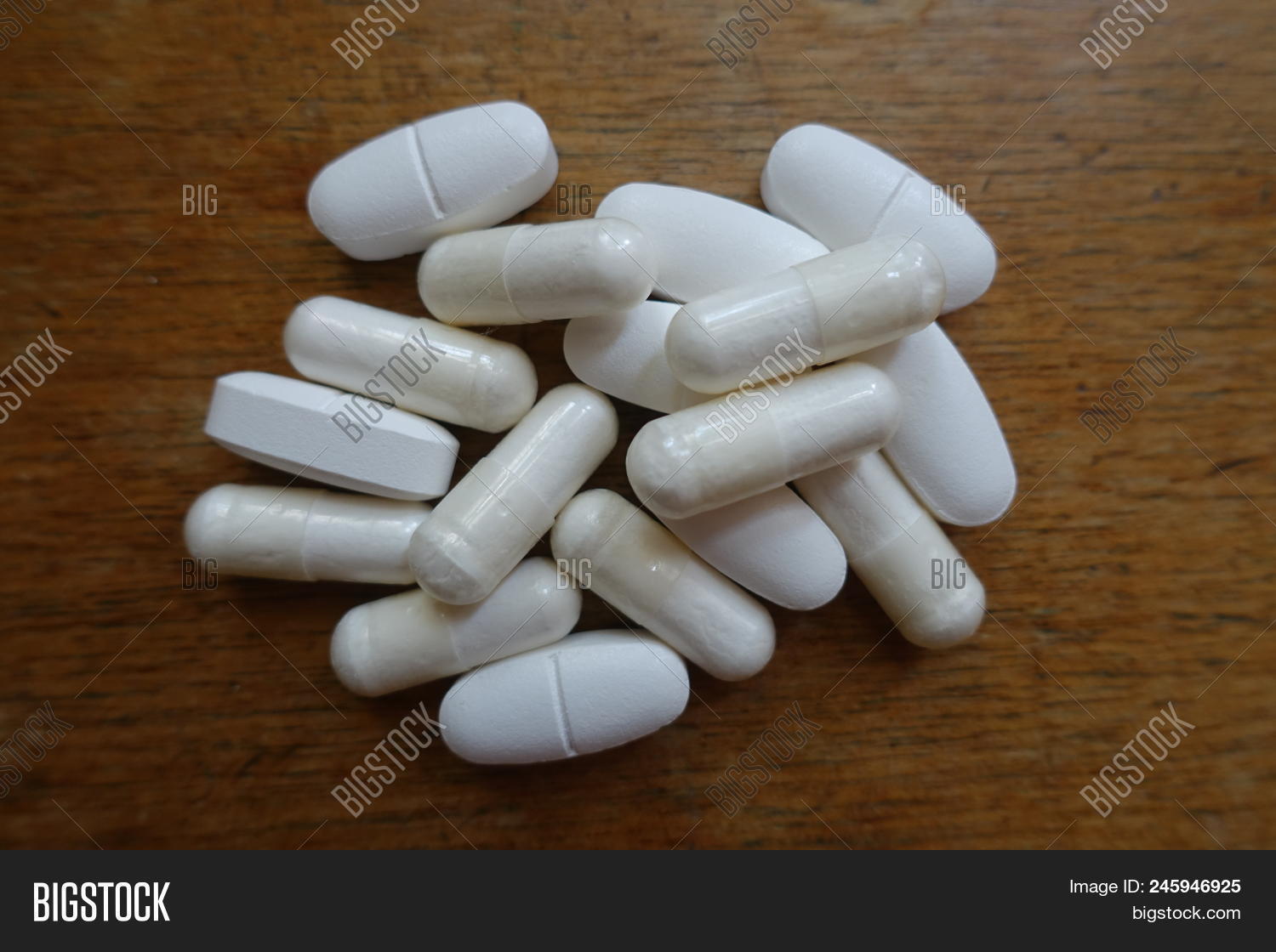 Handful White Caplets Image & Photo (Free Trial) | Bigstock