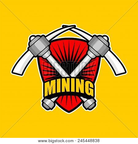 Mining Emblem Work. Vector & Photo (Free Trial) | Bigstock