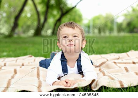 Portrait Boy Laying On Image & Photo (Free Trial) | Bigstock