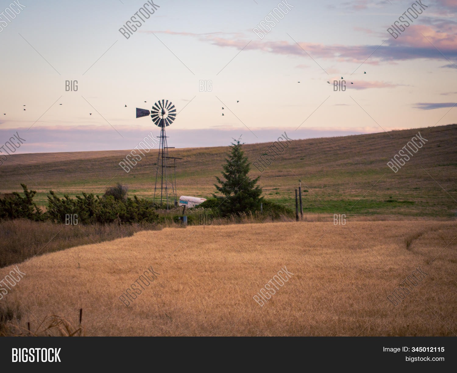 Windmill Rural Area Image & Photo (Free Trial) | Bigstock