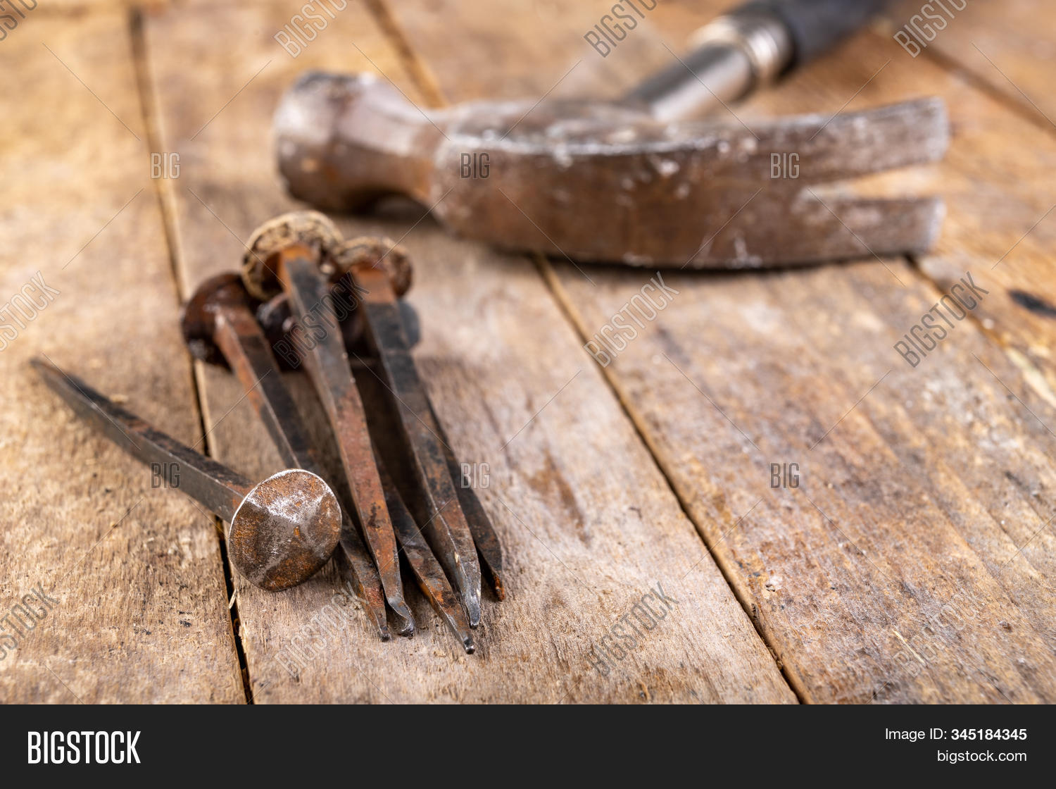 Old Rusty Nails On Image & Photo (Free Trial) | Bigstock