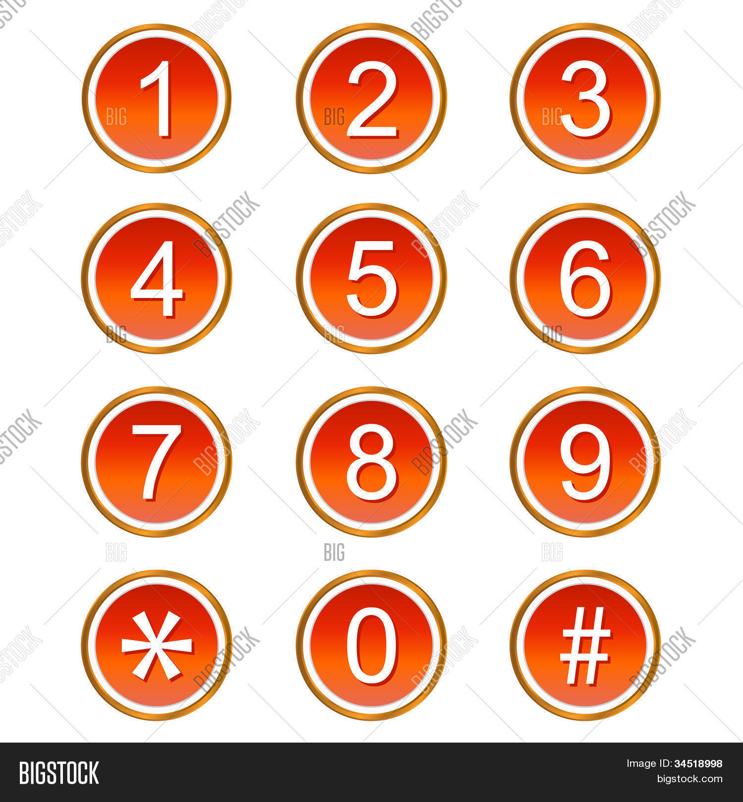 Vector y foto Iconos De Números (prueba gratis) | Bigstock