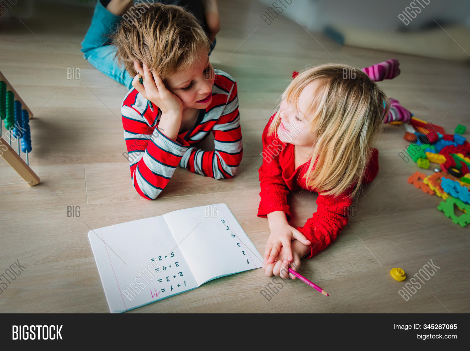 Boy Girl Learn Count Image & Photo (Free Trial) | Bigstock