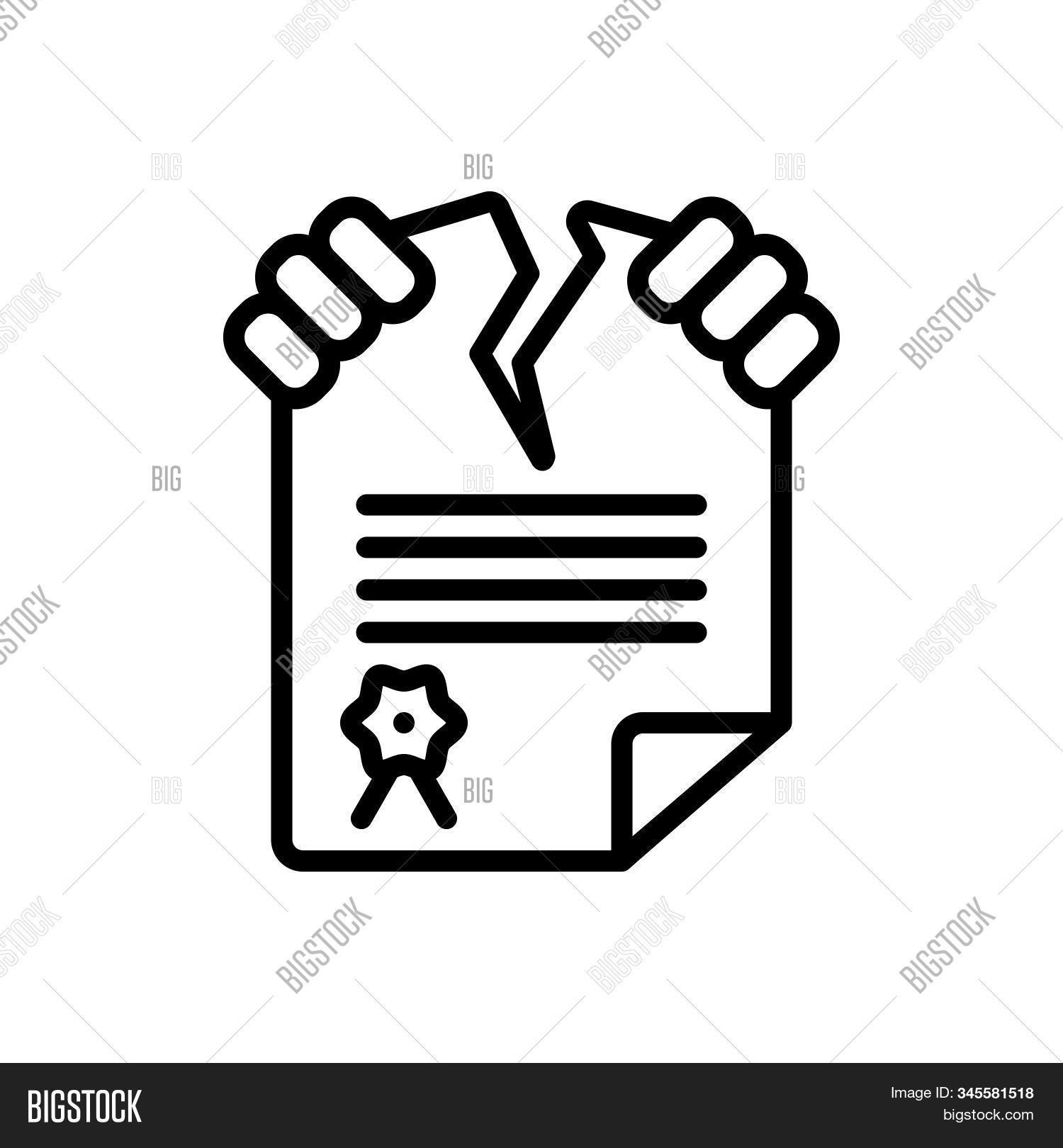 Black Line Icon Vector & Photo (Free Trial) | Bigstock