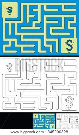Easy Alphabet Maze Vector & Photo (Free Trial) | Bigstock