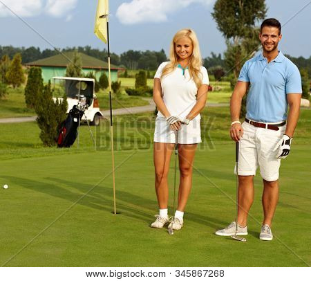 Happy Golfers Standing Image & Photo (Free Trial) | Bigstock
