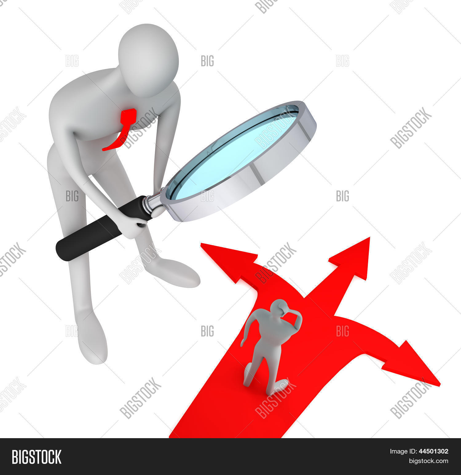 3D Person Watching 3D Image & Photo (Free Trial) | Bigstock