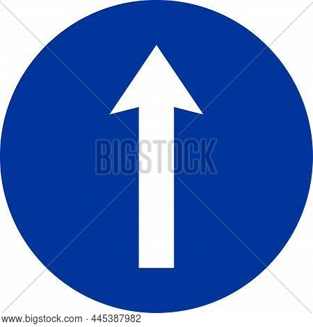 Compulsory Ahead Only Vector & Photo (Free Trial) | Bigstock