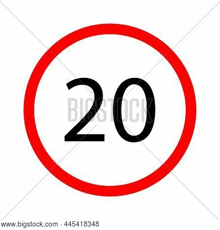 20 Kilometers Hour Vector & Photo (Free Trial) | Bigstock