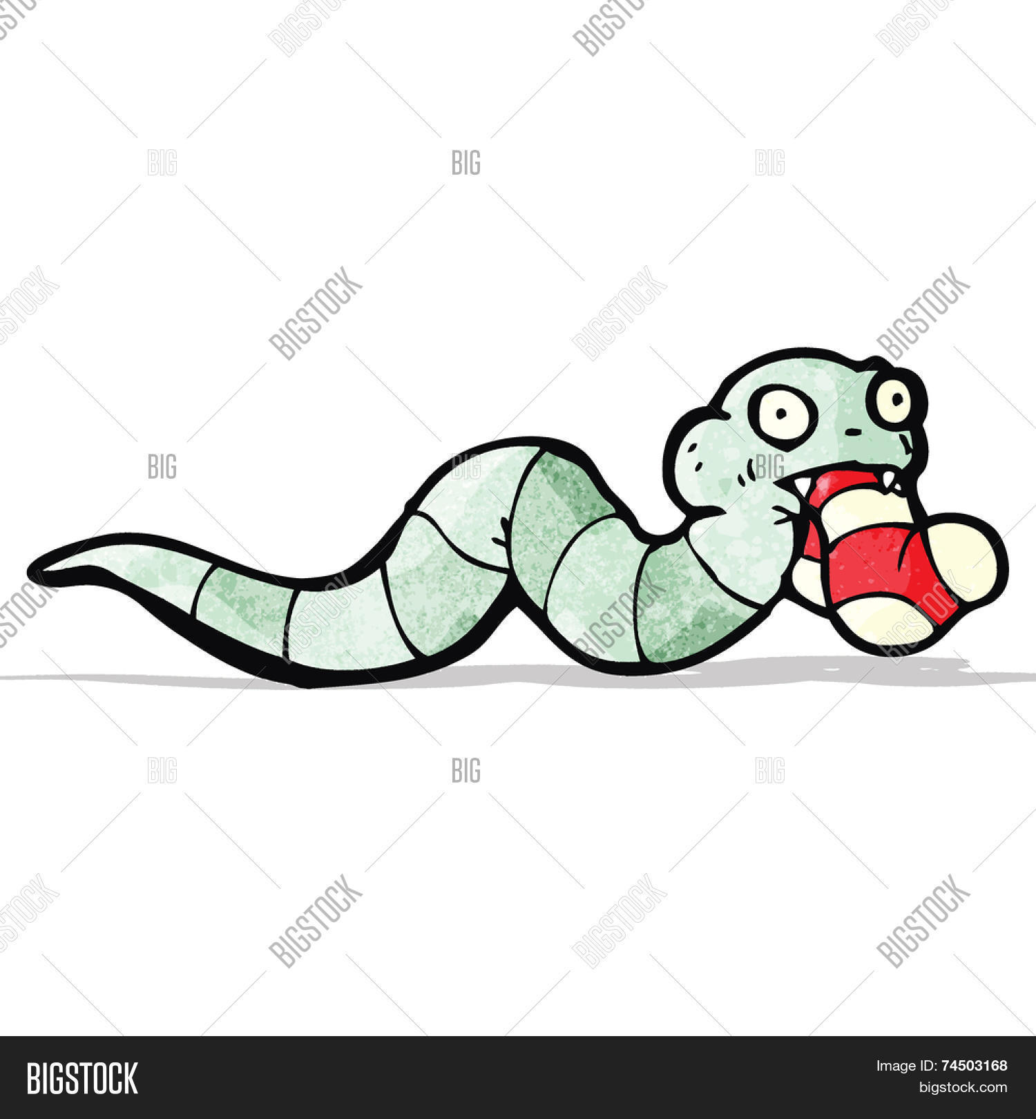 Cartoon Snake Eating Vector & Photo (Free Trial) | Bigstock