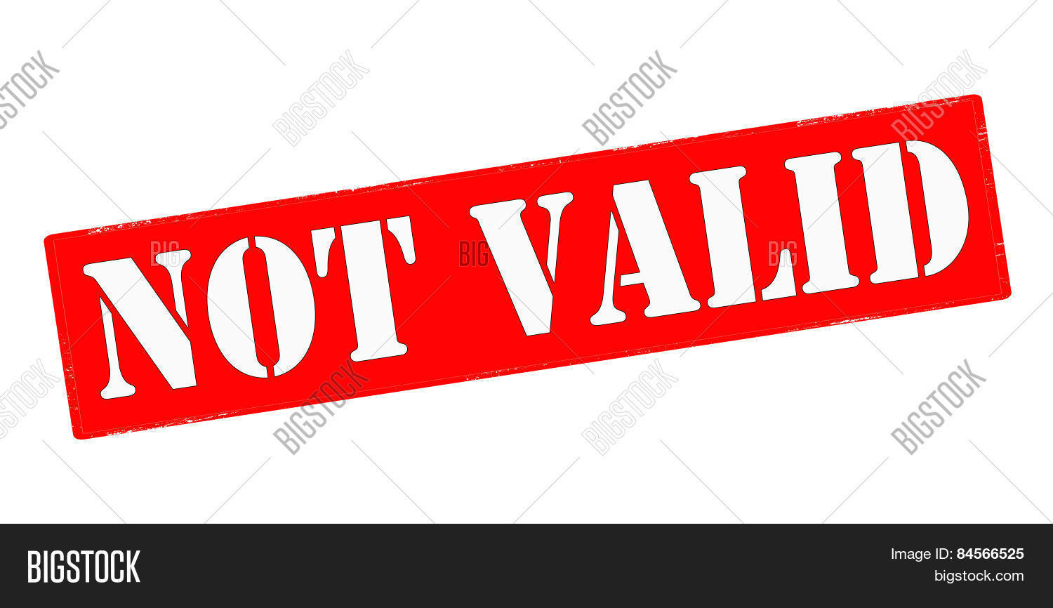 Not Valid Vector & Photo (Free Trial) | Bigstock