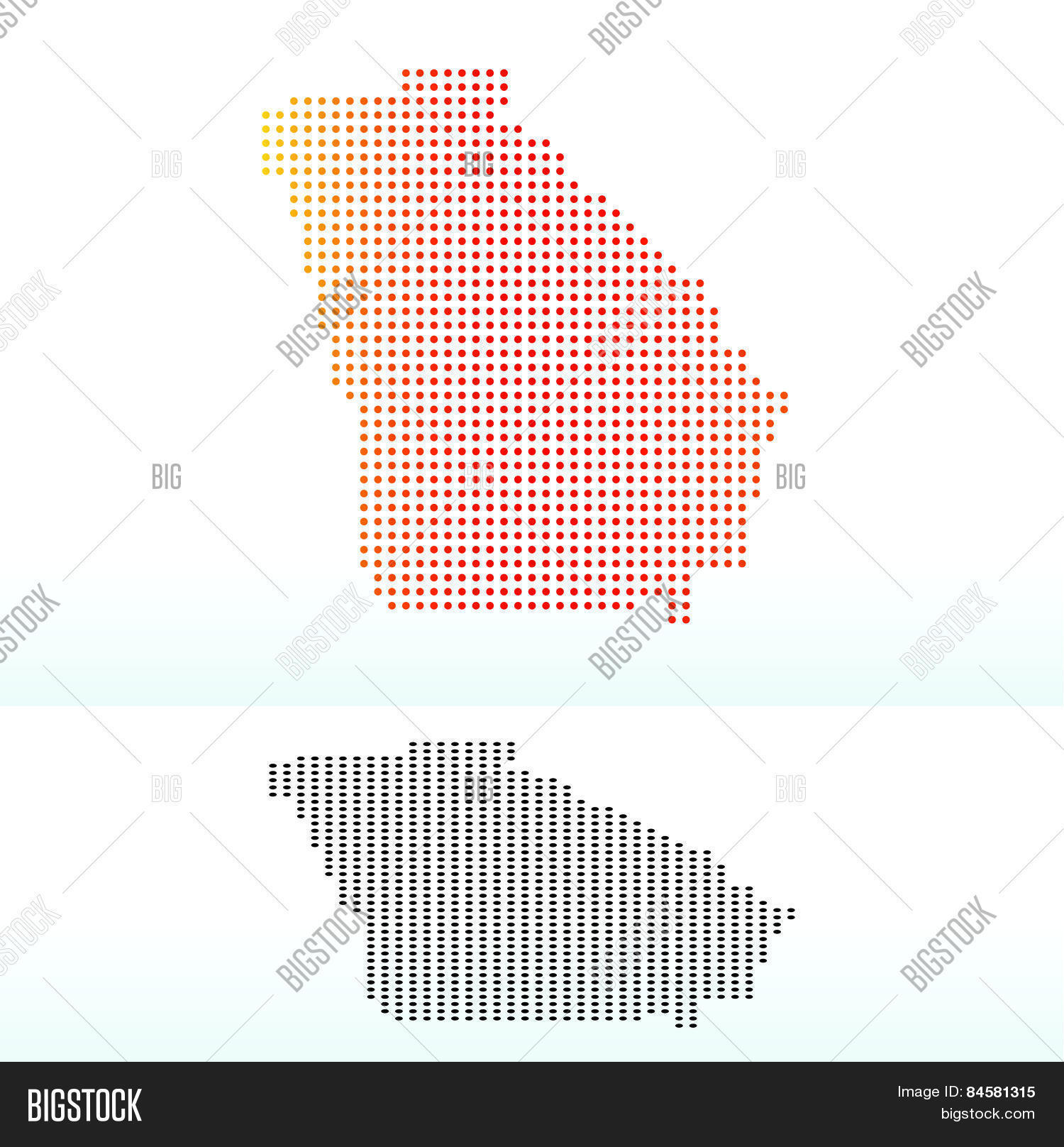Map Usa Georgia State Vector & Photo (Free Trial) | Bigstock