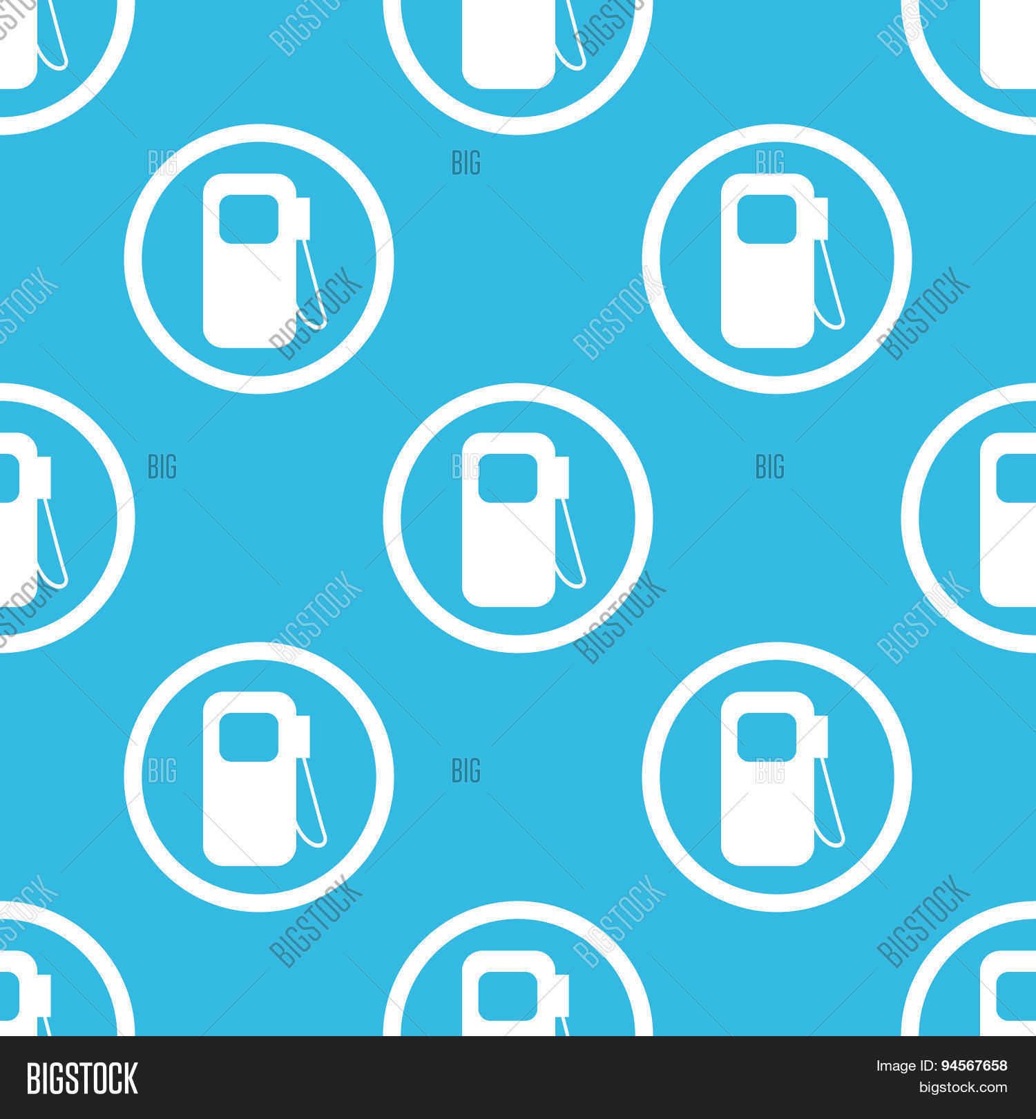 Gas Station Sign Blue Vector & Photo (Free Trial) | Bigstock