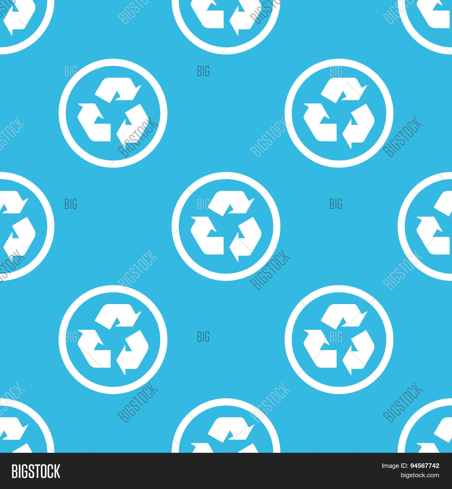 Recycle Sign Blue Vector & Photo (Free Trial) | Bigstock