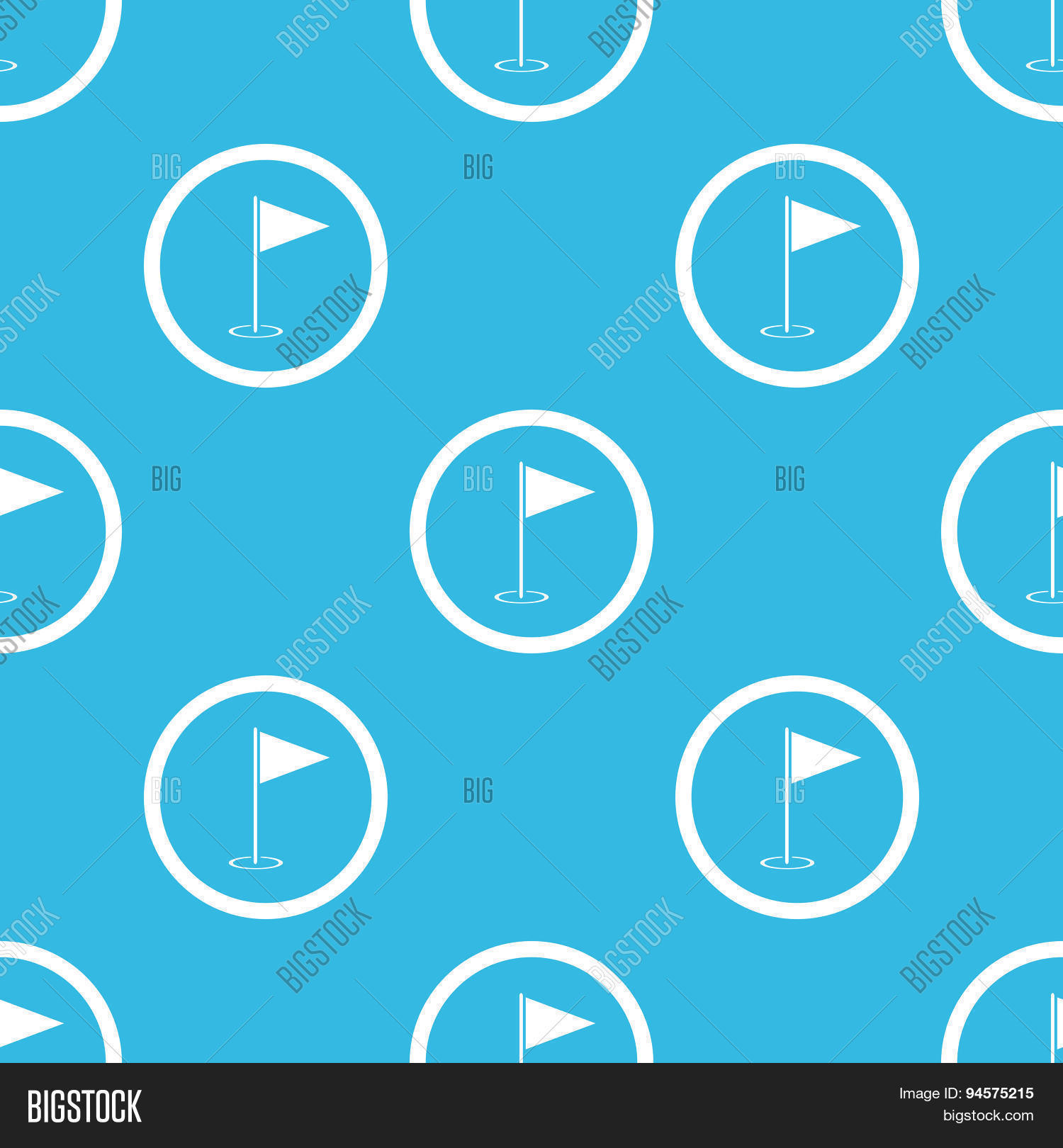 Flagstick Sign Blue Vector & Photo (Free Trial) | Bigstock