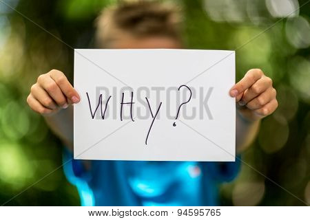 Boy Why Sign Image & Photo (Free Trial) | Bigstock