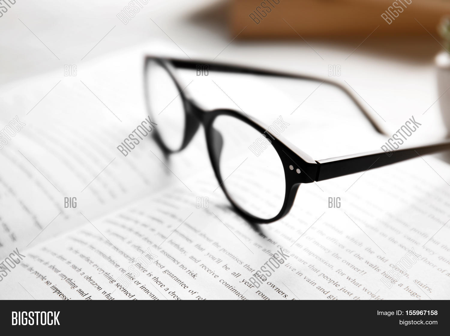 Glasses On Open Book, Image & Photo (Free Trial) | Bigstock