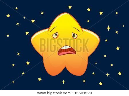 Sad Star Cartoon Vector & Photo (Free Trial) | Bigstock