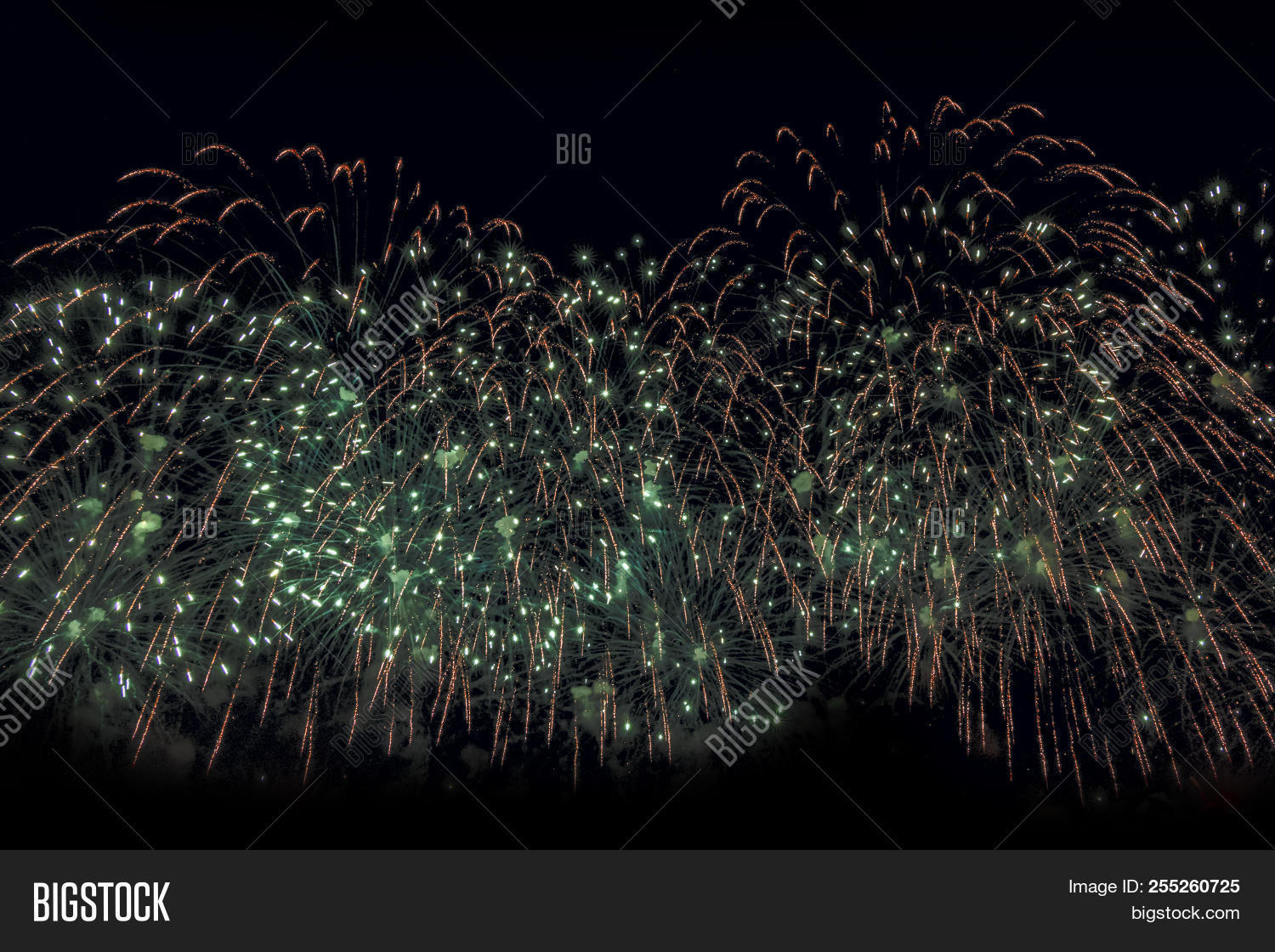 Green Fireworks On Image & Photo (Free Trial) | Bigstock