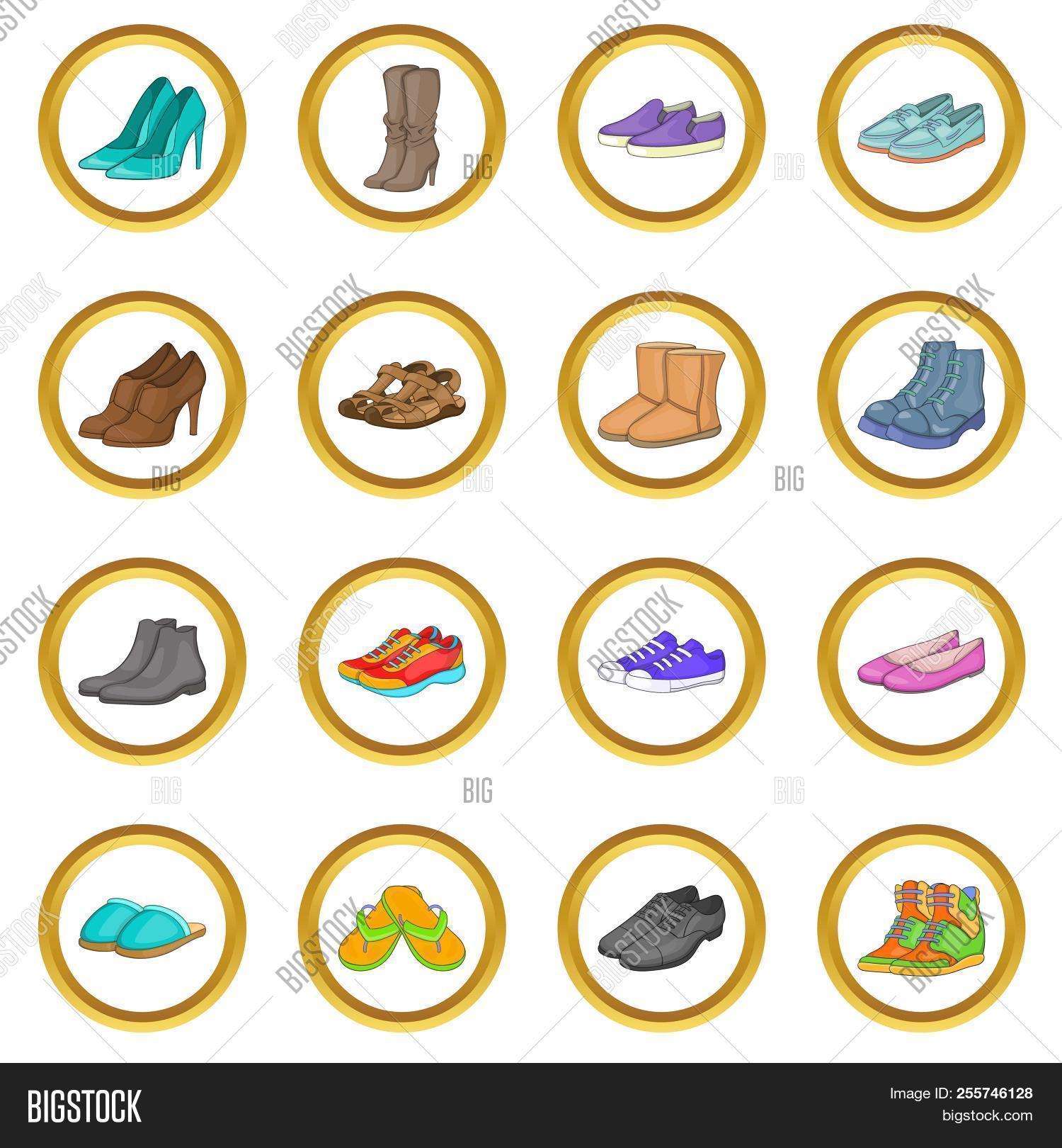 Shoe Set Cartoon Style Image & Photo (Free Trial) | Bigstock