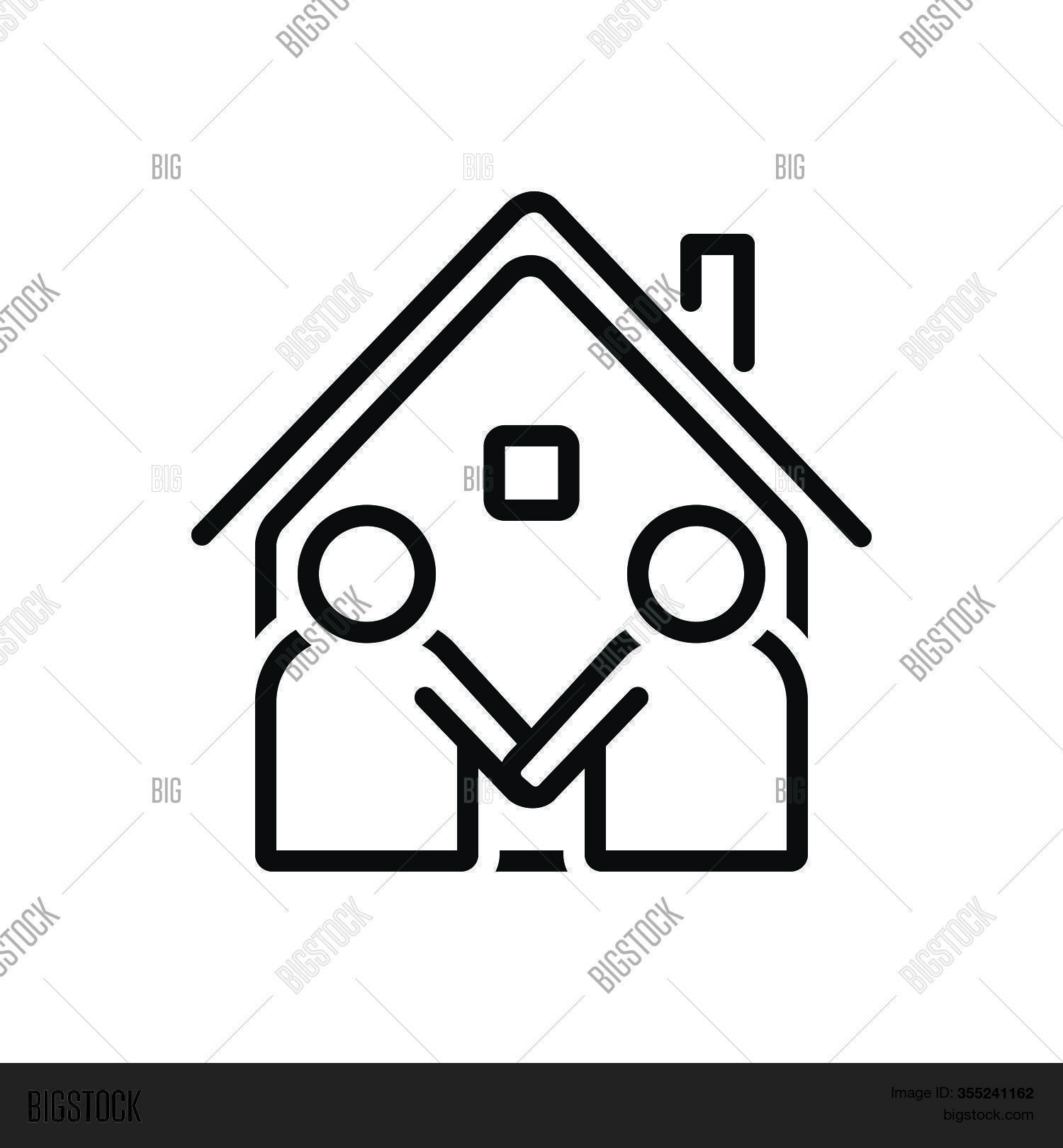 Black Line Icon Vector & Photo (Free Trial) | Bigstock