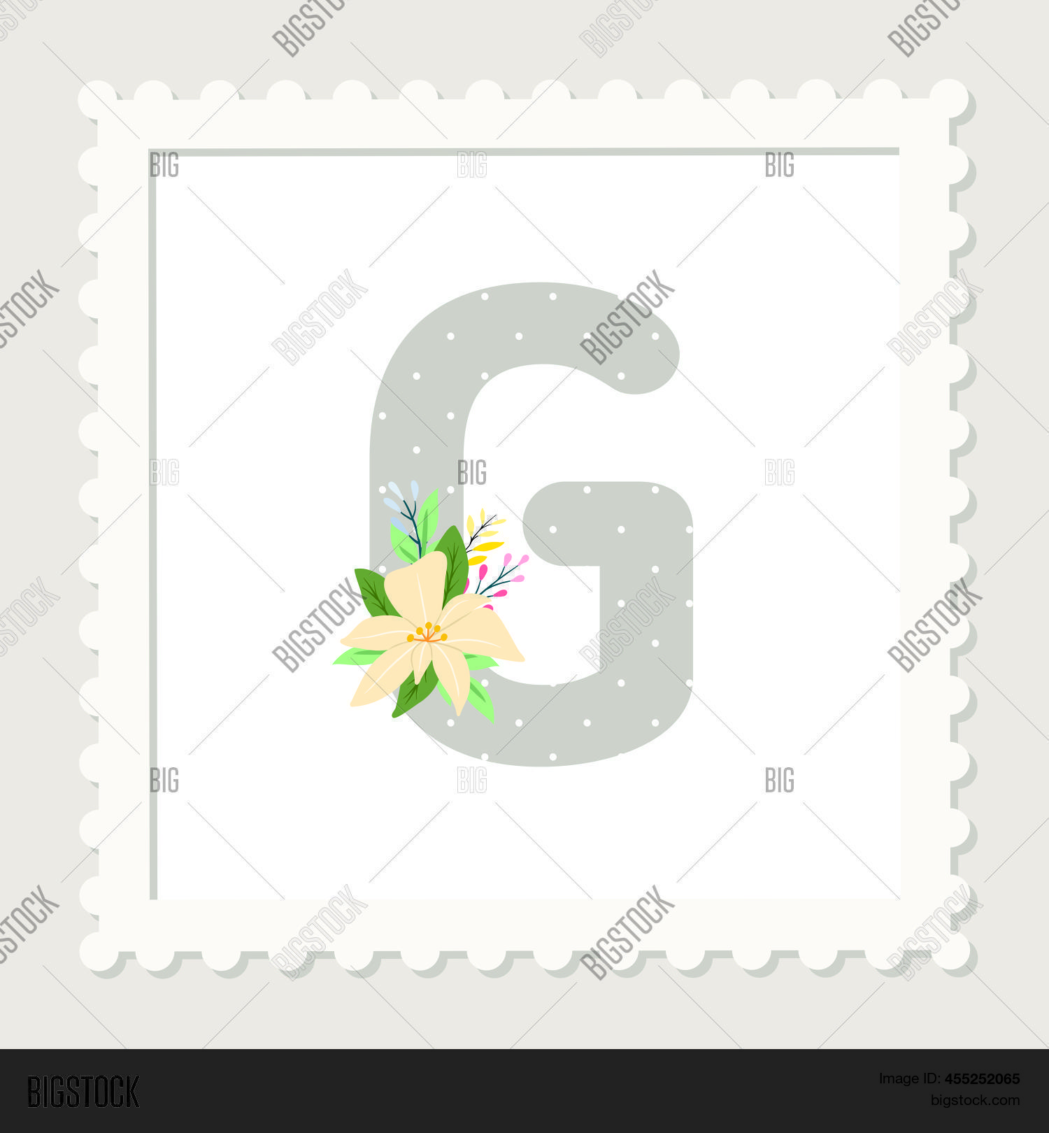 Letter G Flowers. Vector & Photo (Free Trial) | Bigstock