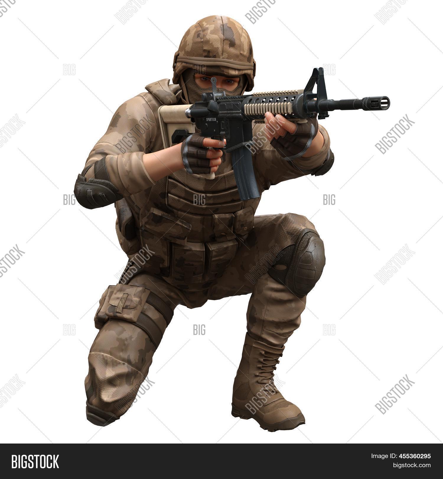 Soldier Machine Gun Image & Photo (Free Trial) | Bigstock