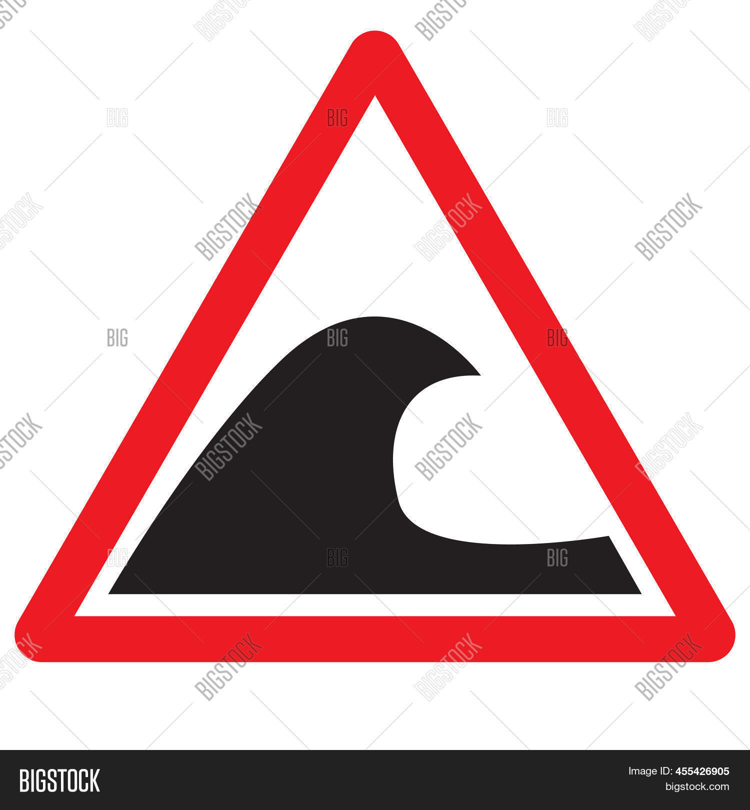 Tsunami Warning Icon Image & Photo (Free Trial) | Bigstock