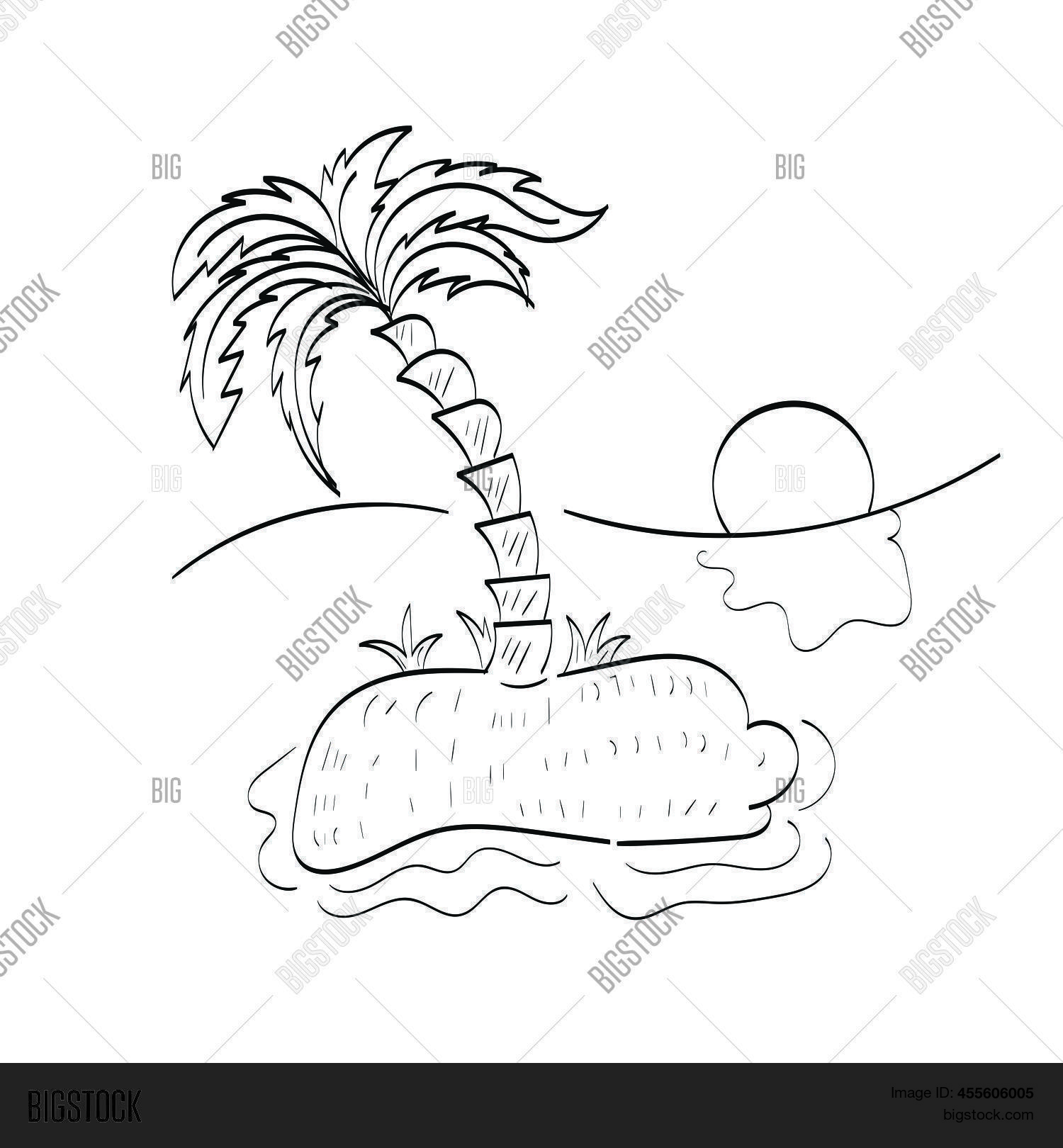 Summer Beach Coloring Vector & Photo (Free Trial) | Bigstock