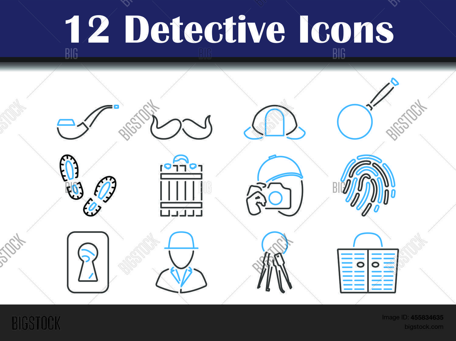 Detective Icon Set. Vector & Photo (Free Trial) | Bigstock