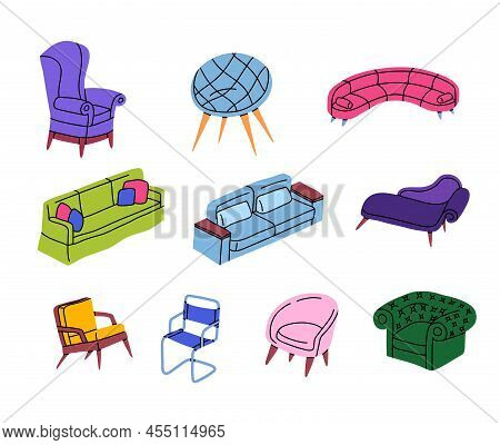 Cartoon Color Chair, Vector & Photo (Free Trial) | Bigstock